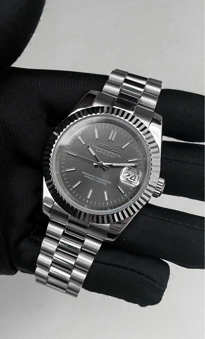 Seiko Grey Dial Datejust Mod on Carousell