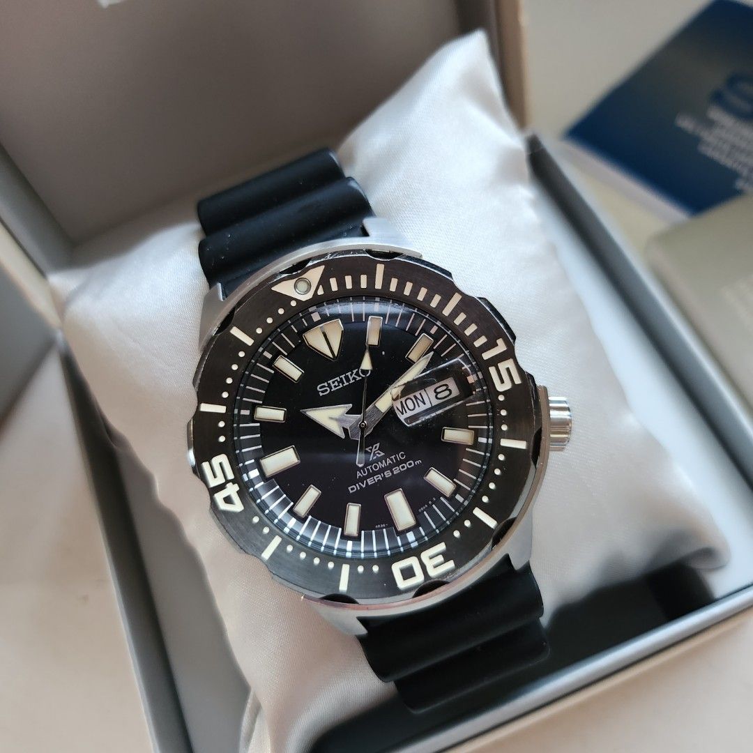 Seiko Prospex Monster 4th Gen Black Dial SRPD27, Men's Fashion, Watches ...