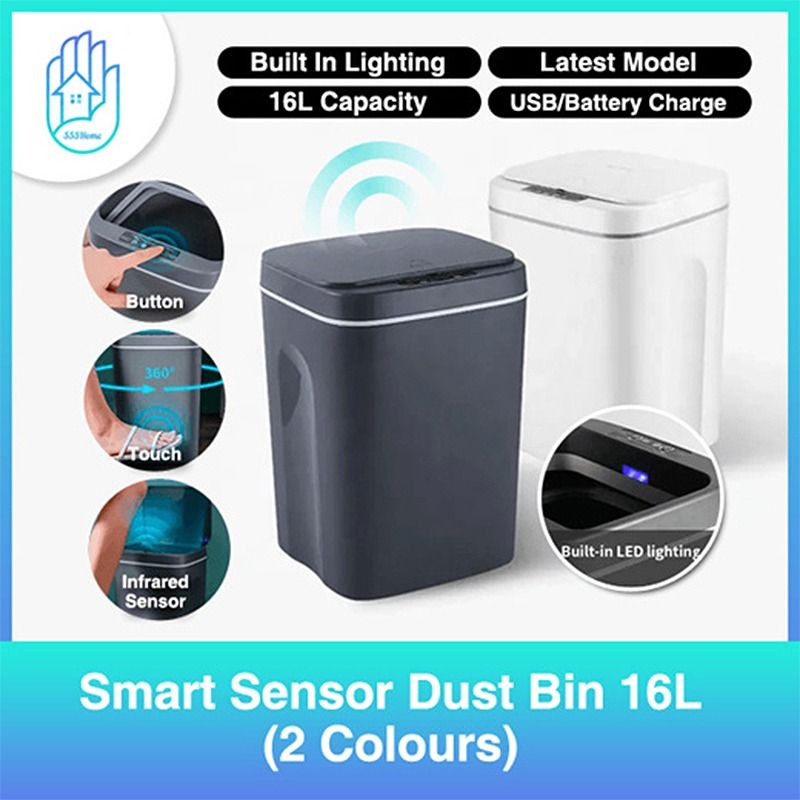 Smart Sensor Dust Bin / Intelligent Trash Bin / Office Home Kitchen Waste Bin Dustbin / Infrared ...