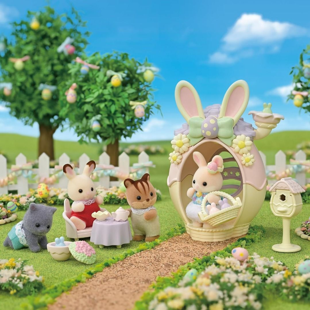 Sylvanian Families 2024 Margaret Rabbit Easter Egg House and White ...