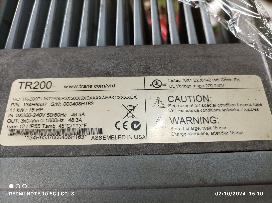 Trane TR200 VFD, Commercial & Industrial, Industrial Equipment on Carousell