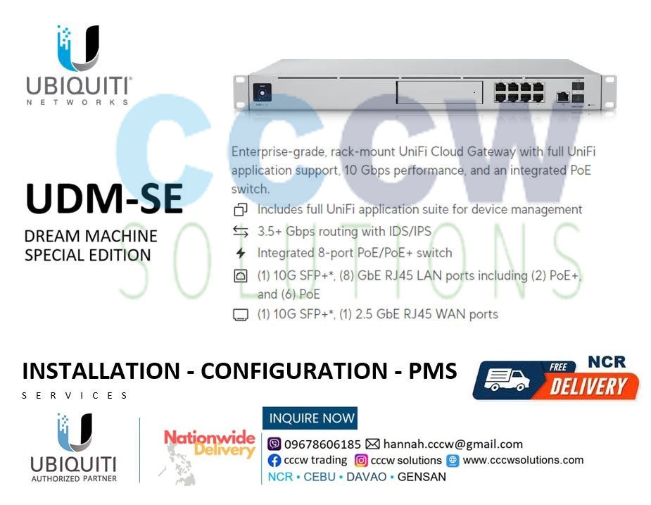 UniFi Dream Machine Special Edition, All-In-One Unifi Solution, 8x Gbe ...