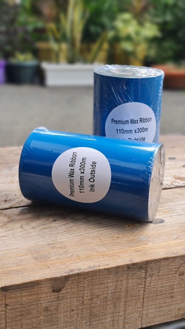 110mm x 300M Premium Wax Barcode Ribbon, Commercial & Industrial ...
