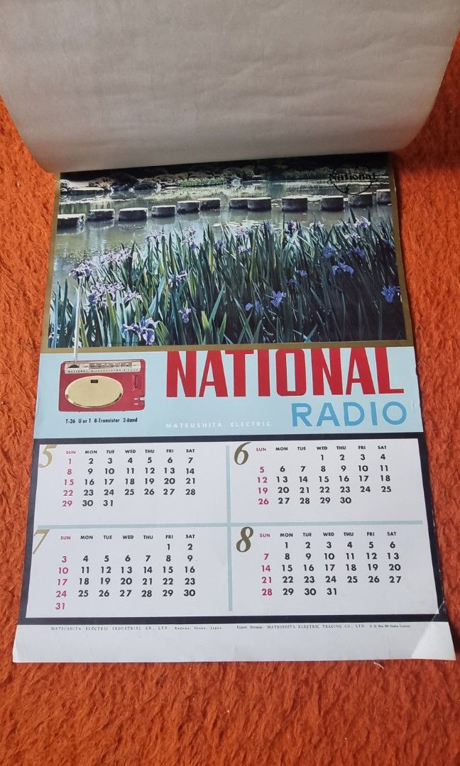 1960 NATIONAL RADIO CALENDAR KALENDAR not sony, Hobbies & Toys ...