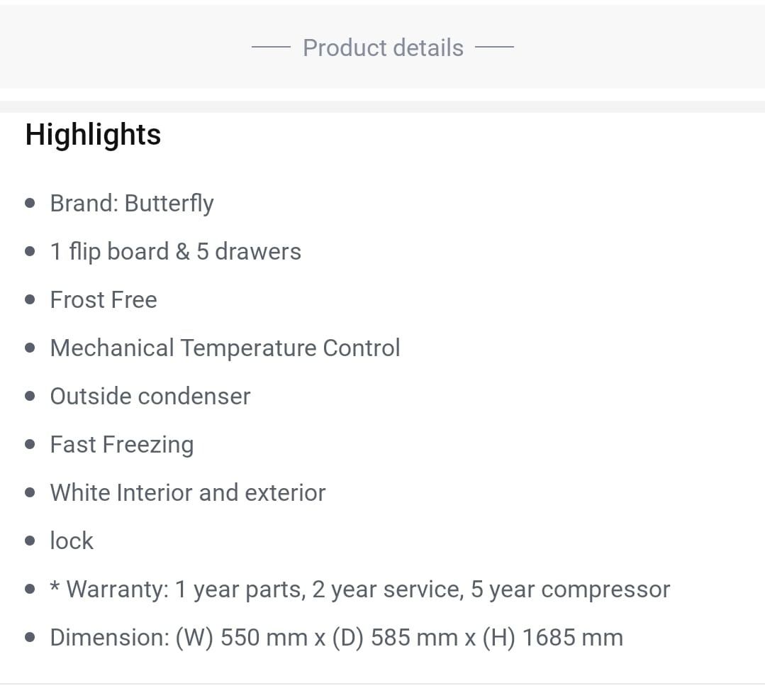 Butterfly upright deep freezer (190L), TV & Home Appliances, Kitchen ...