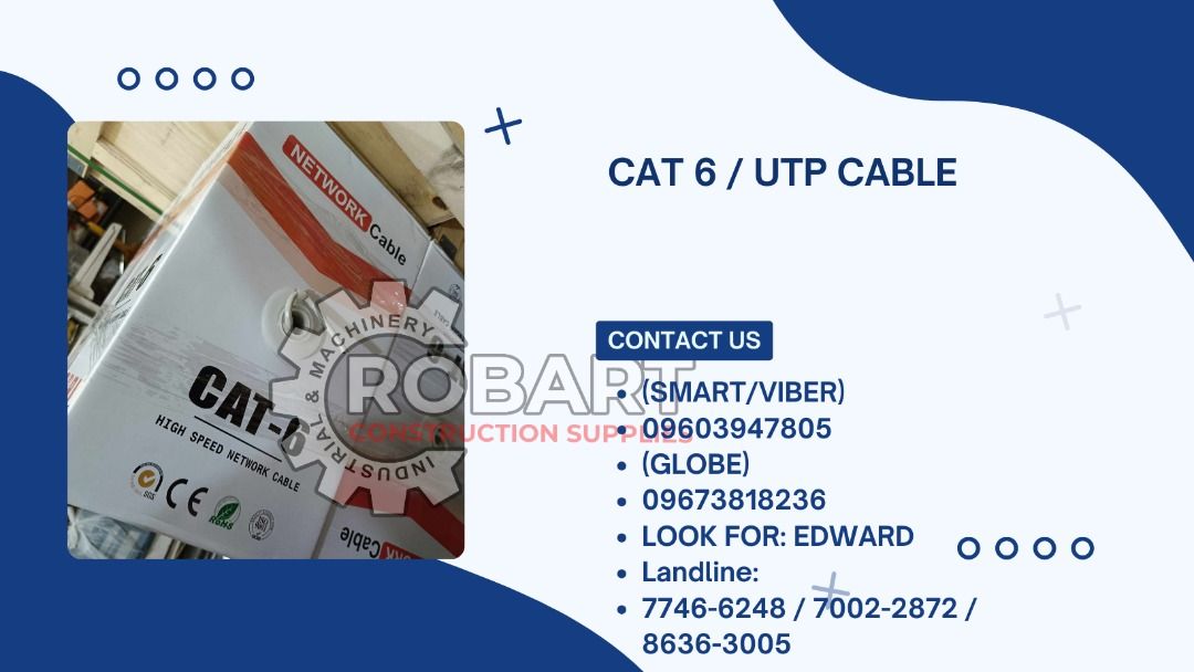 Cat 6 / UTP Cable, Commercial & Industrial, Construction & Building ...