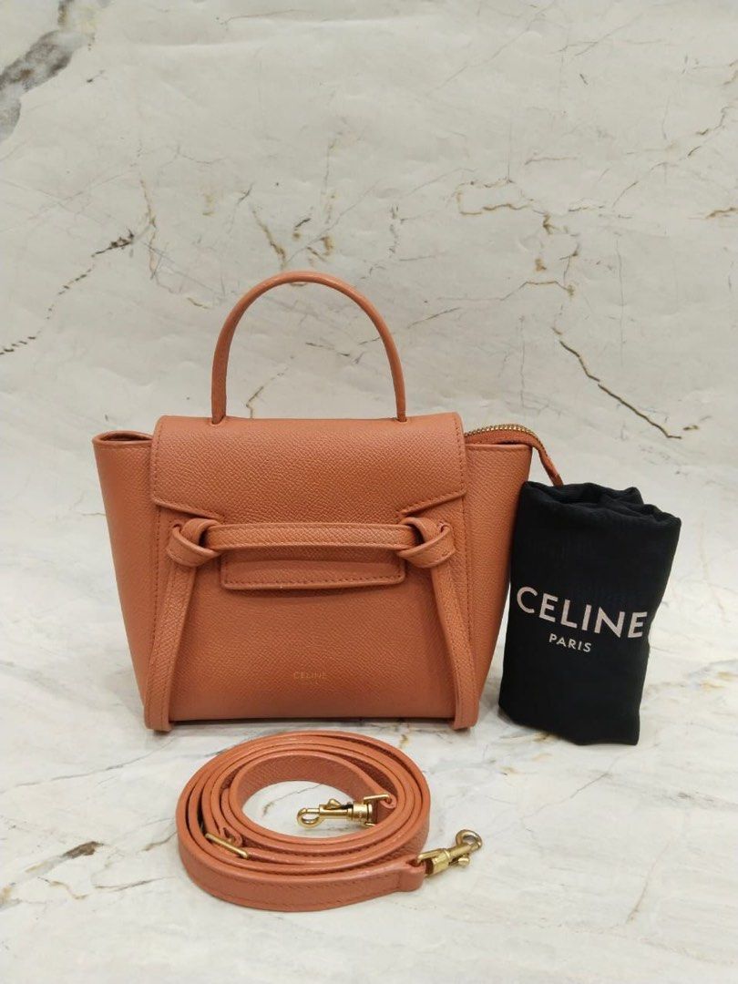 Celine pico belt bag lychee ghw 2020, Barang Mewah, Tas & Dompet di Carousell