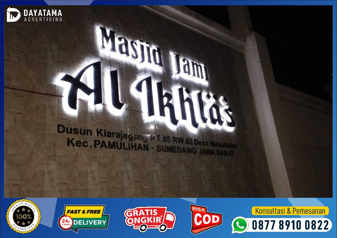COD Papan Nama Huruf Timbul Nama Masjid dan Musholla, Desain & Kerajinan Tangan, Karya Seni di ...