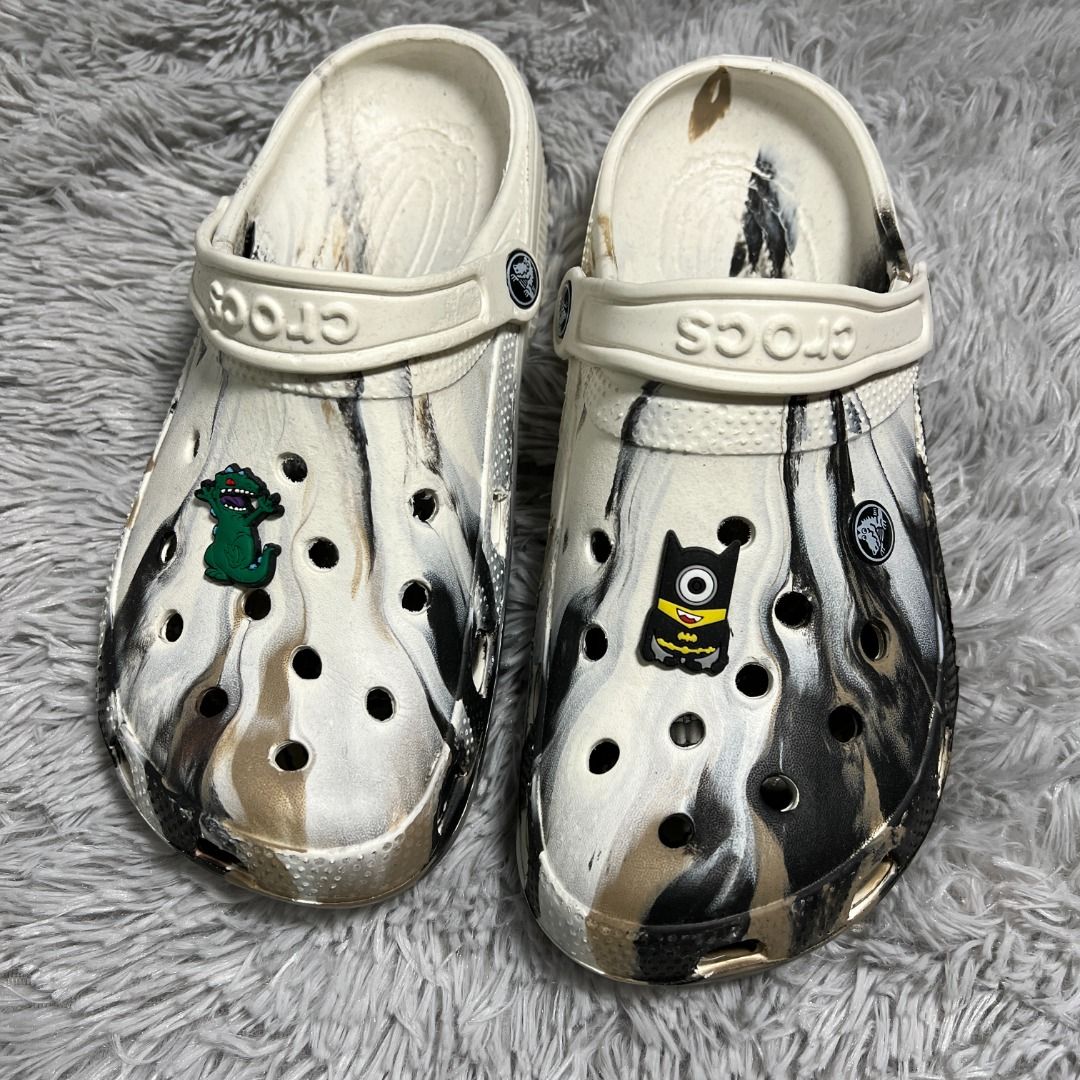Crocs with design, Men's Fashion, Footwear, Slippers & Slides on Carousell