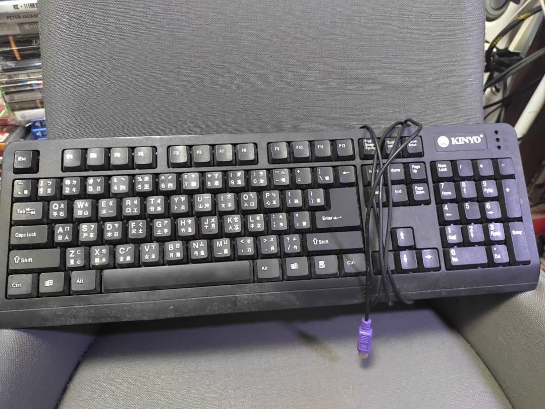 KINYO KB-18B 有線鍵盤 PS/2接頭 二手良品 陽台, 電腦及科技產品, 電腦周邊產品, 電腦鍵盤及相關產品在旋轉拍賣