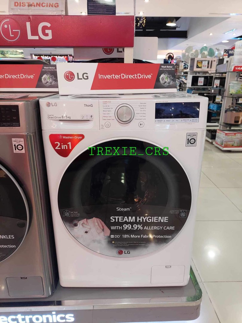 LG WASHING MACHINE FRONT LOAD COMBO WASHER AND DRYER FV1208D4W ...