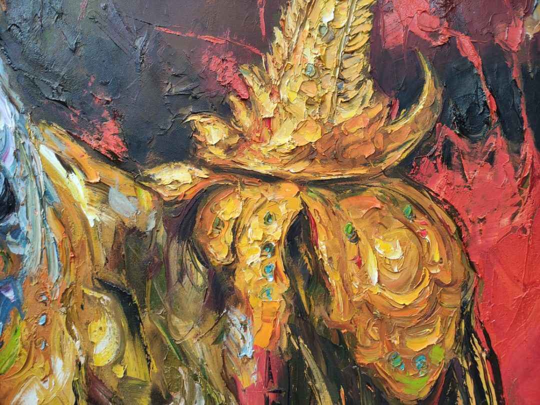 Lukisan Bali Barong, Antik, Pajangan di Carousell