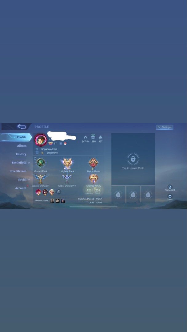 MLBB Account 250++ Skins All Emblem Max, Video Gaming, Gaming ...