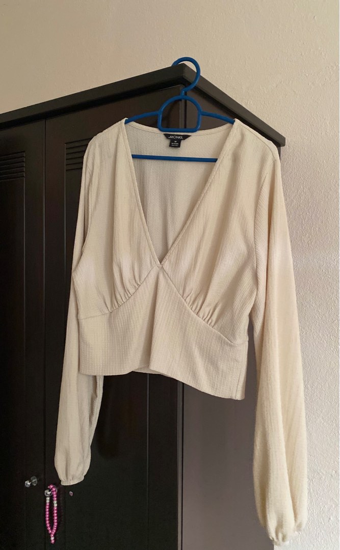 Monki Dreamy Top, Women's Fashion, Tops, Longsleeves on Carousell