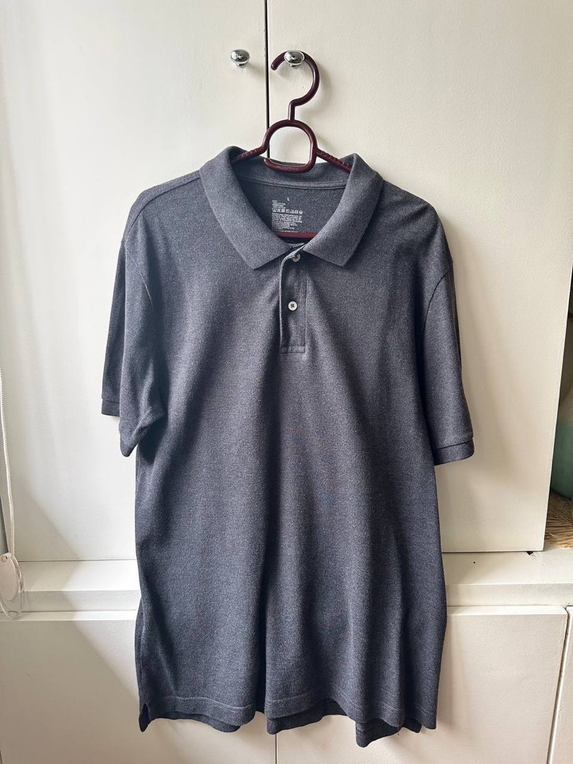 MUJI dark grey polo shirt, Men's Fashion, Tops & Sets, Tshirts & Polo Shirts on Carousell