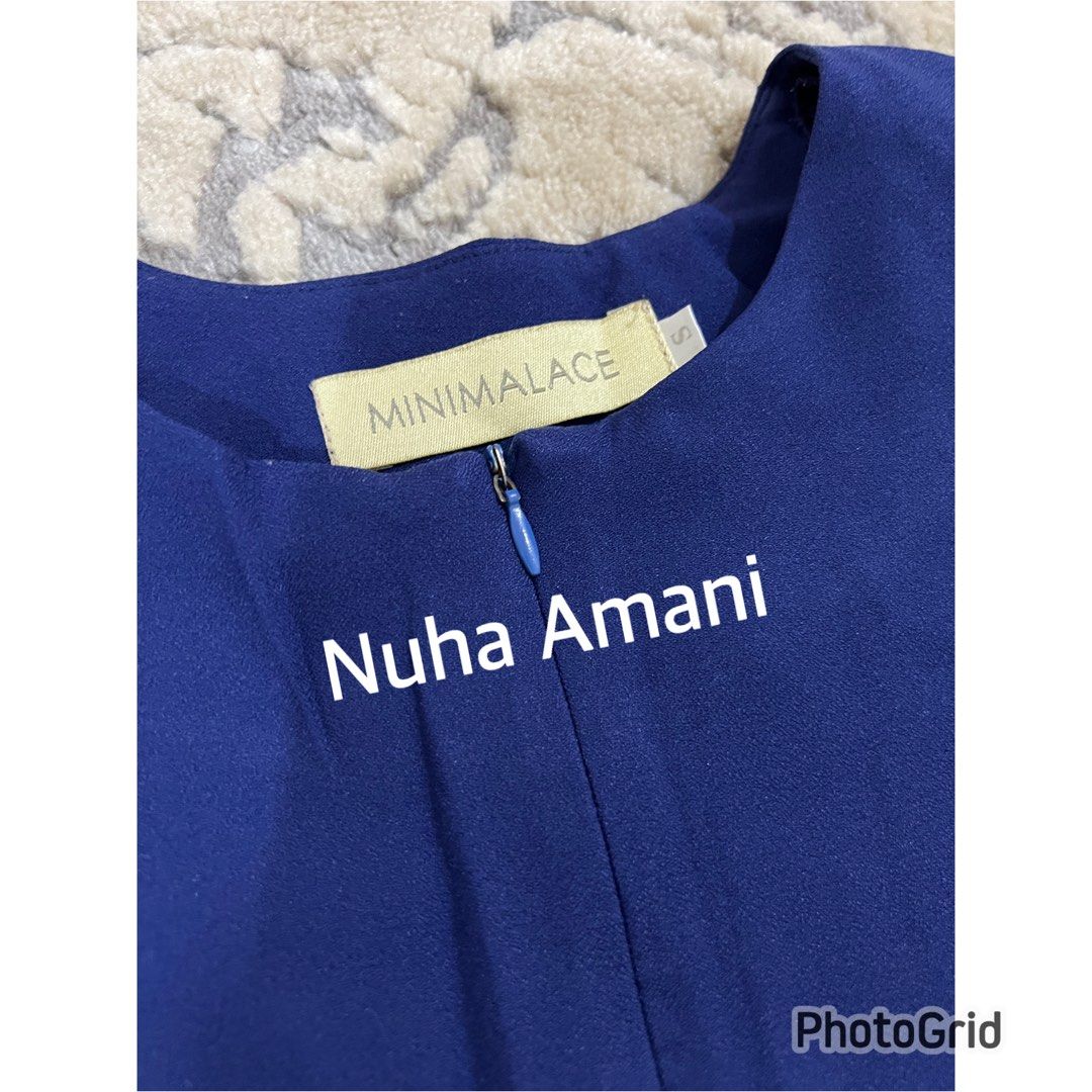 Nami Suit Minimalace Royal Blue , Women's Fashion, Muslimah Fashion ...