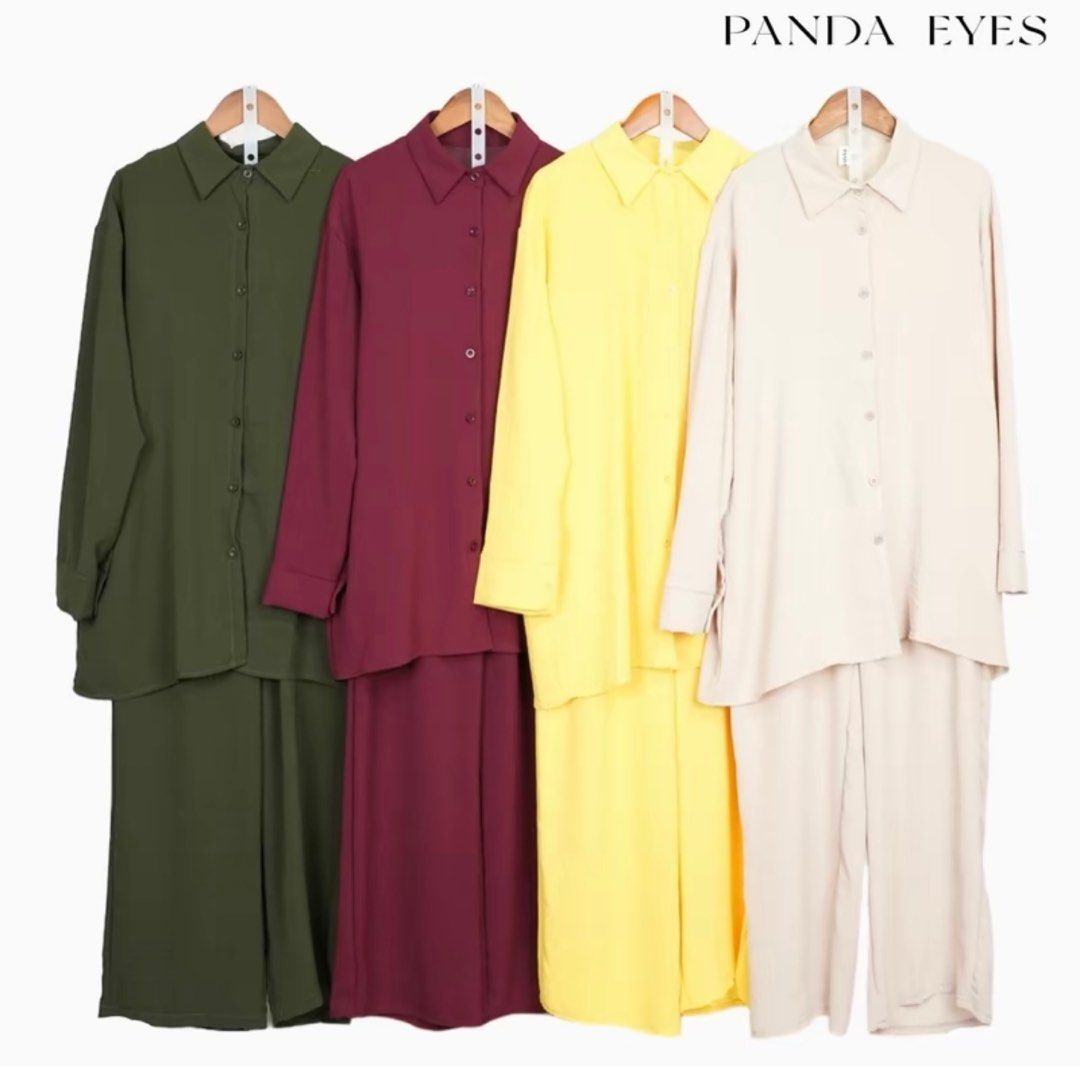 Panda eyes (white colour), Women's Fashion, Muslimah Fashion, Baju ...