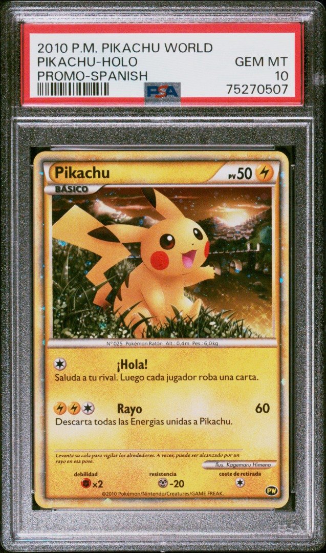 Pikachu world Spanish Pikachu PSA 10, Hobbies & Toys, Toys & Games on ...