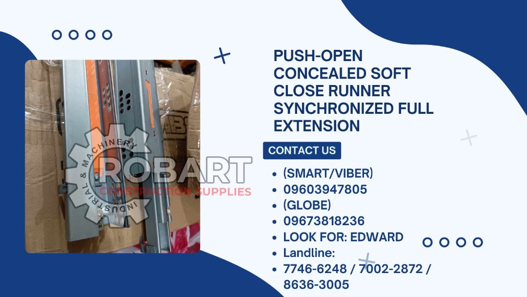 Push-Open Concealed Soft Close Runner Synchronized Full Extension ...