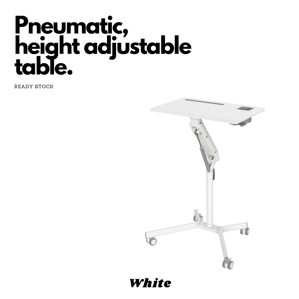 [READY STOCK] Pneumatic Ergonomic Mobile Office Height adjustable Table ...