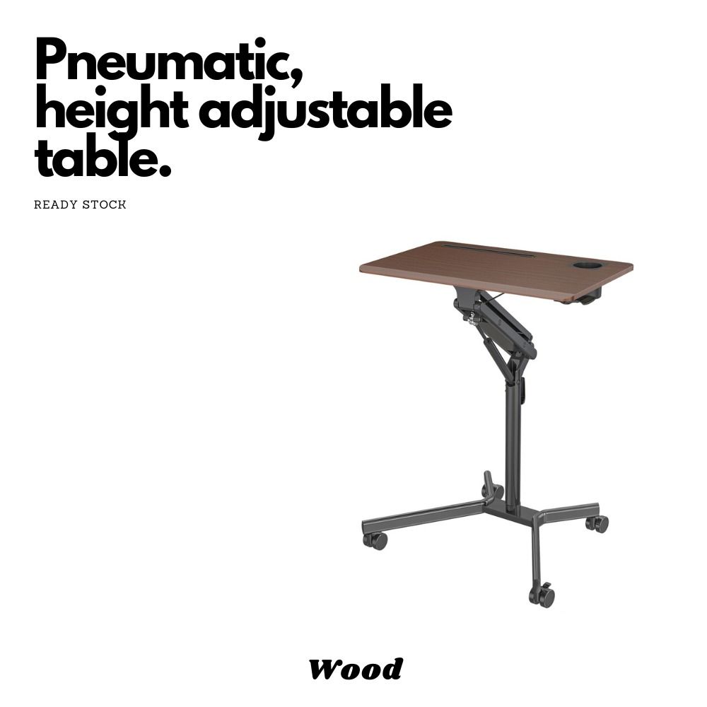 [READY STOCK] Pneumatic Ergonomic Mobile Office Height adjustable Table ...