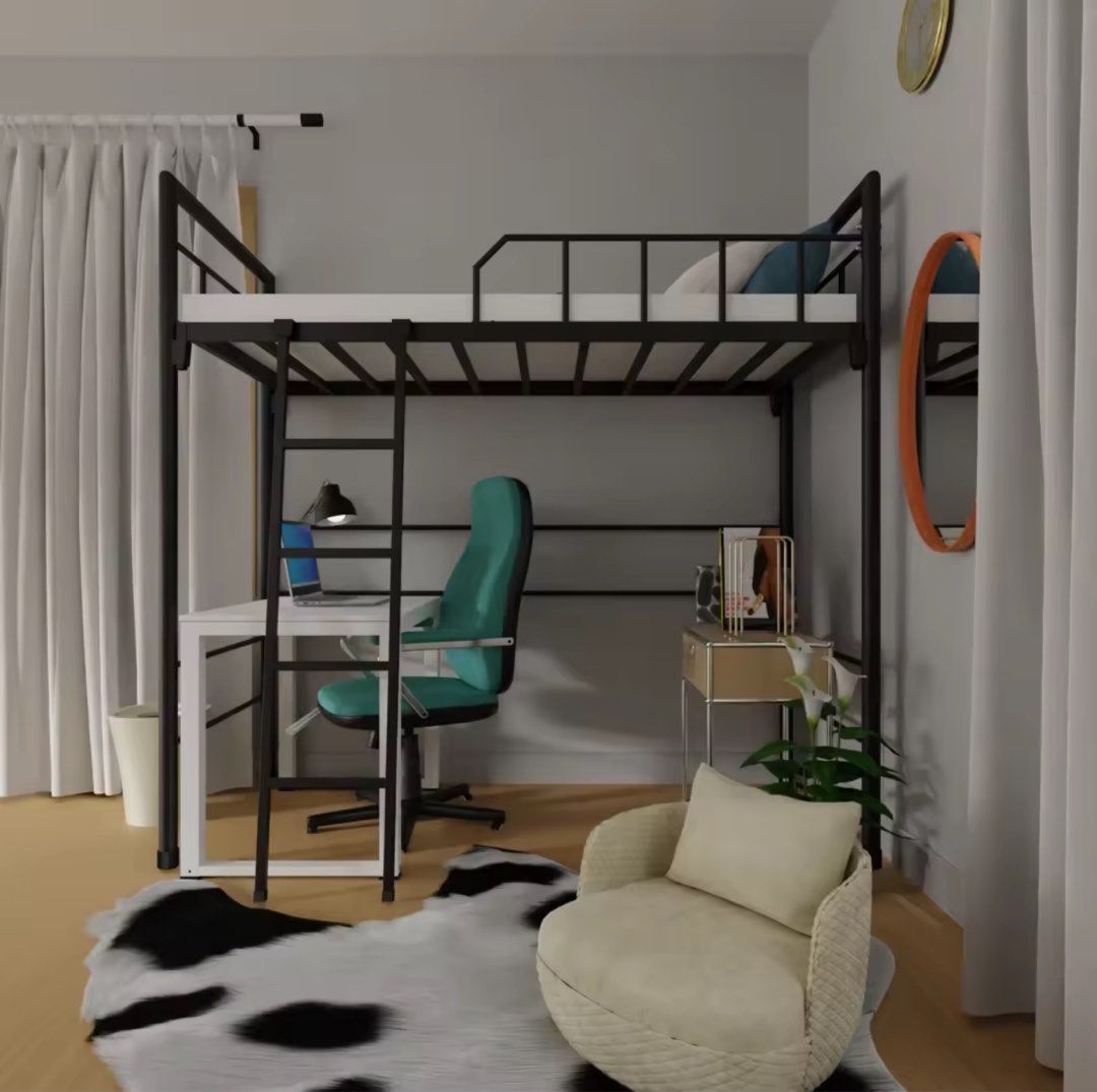 Single Sized Loft Bed, Furniture & Home Living, Furniture, Bed Frames ...