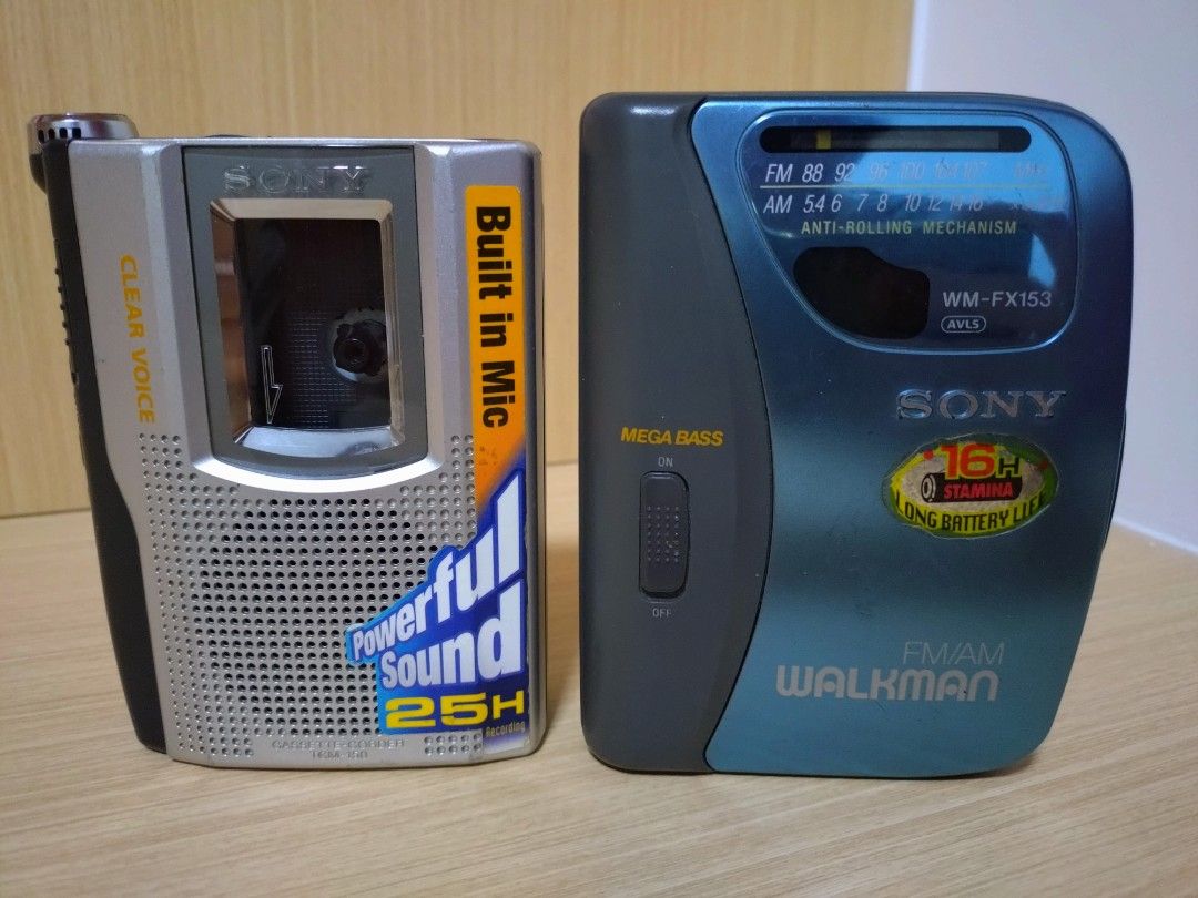 Sony radio cassette player corder walkman TCM 150 WM FX153 卡帶機 隨身聽 播放器, 音響器材, 可攜式音響設備 - Carousell