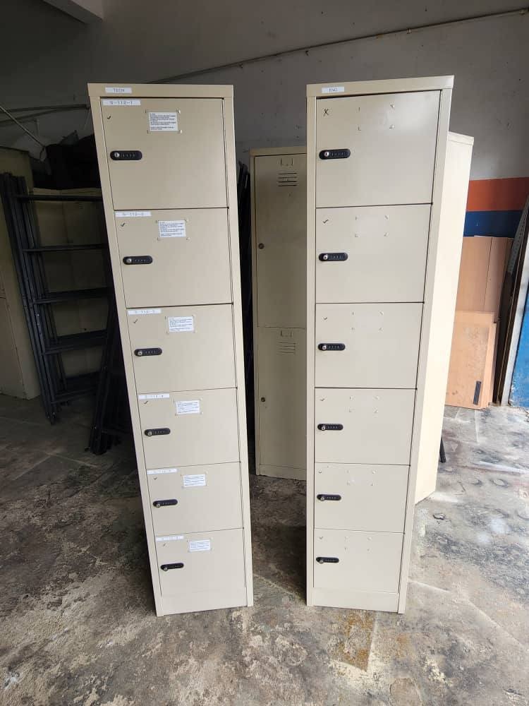 STEEL LOCKER 6 DOOR, Furniture & Home Living, Furniture, Shelves ...