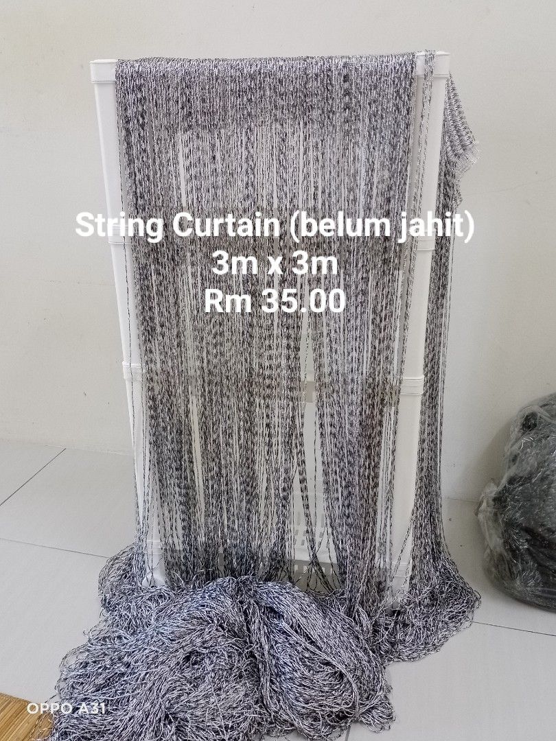 String Curtain 3 mtr x 3 mtr, Furniture & Home Living, Home Decor ...