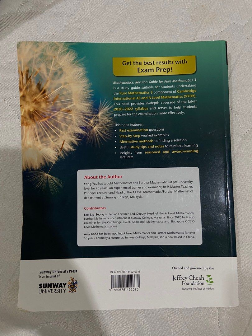 Sunway Collece A Level Pure Math 3 Revision Guide, Hobbies & Toys ...