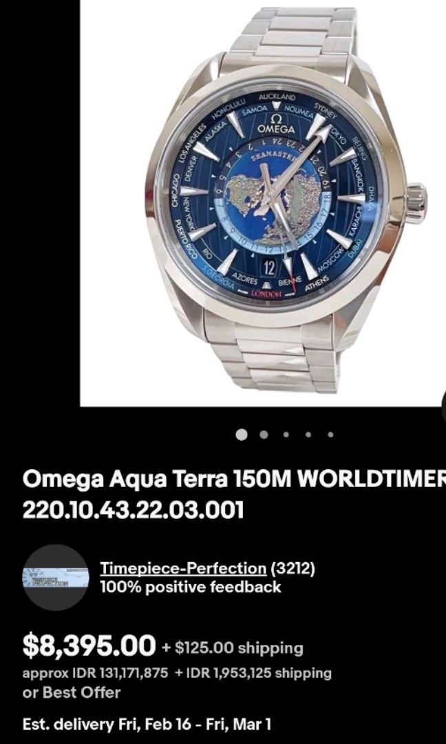 swiss OMEGA Seamaster Aqua Terra 150M Co-Axial ORI Heuer Tissot ...