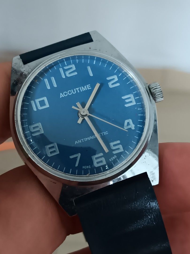 Vintage Accutime manual wind watch, Hobbies & Toys, Collectibles ...