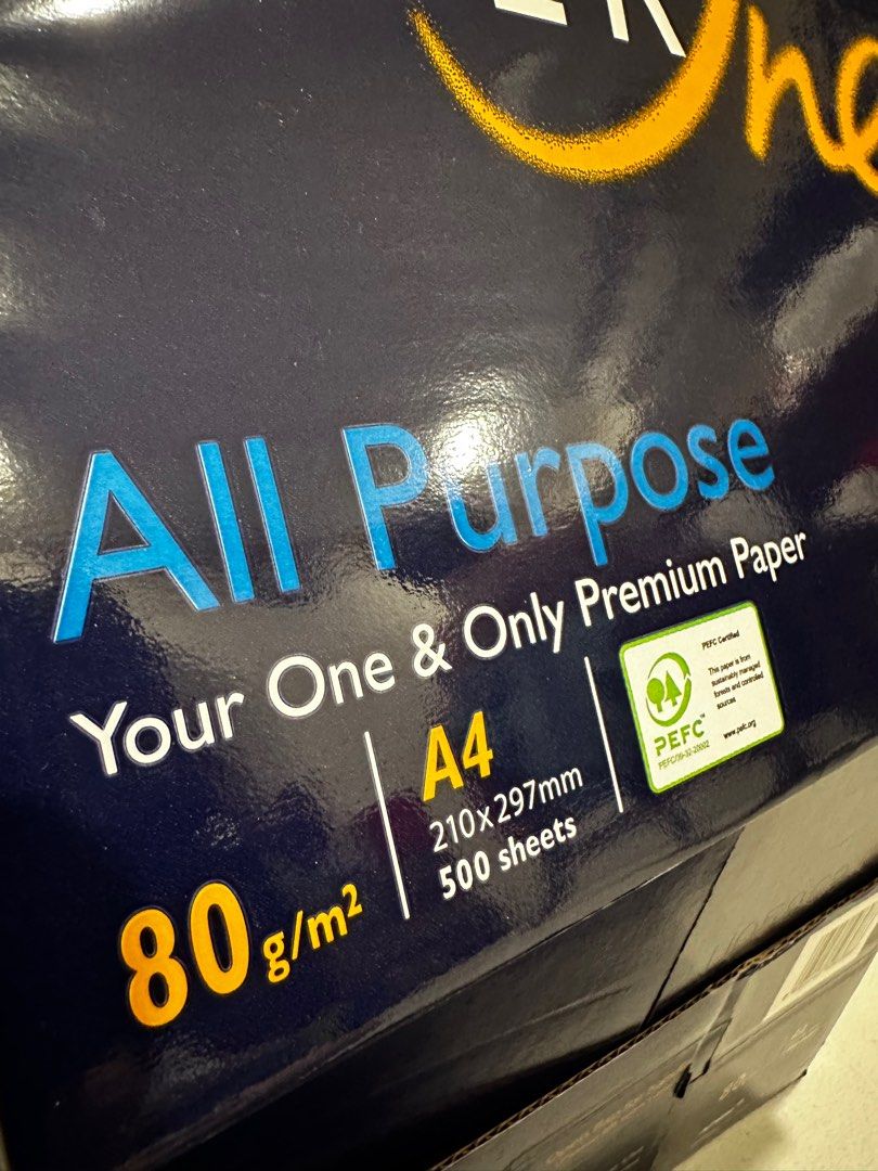 A4 Paper 80gram PAPER ONE PREMIUM, Computers & Tech, Parts ...
