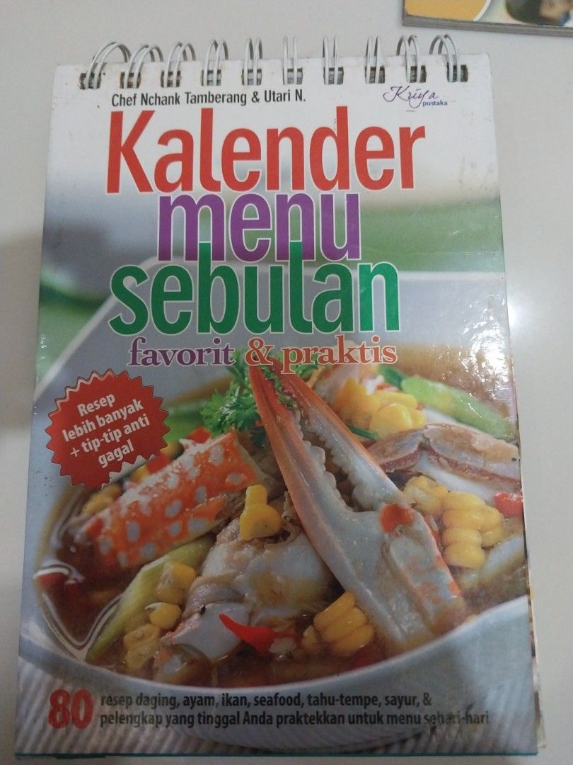 Buku Resep Kalender menu sebulan, Buku & Alat Tulis, Majalah & Lainnya ...