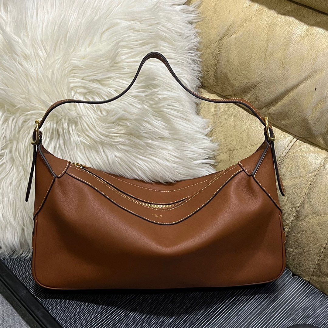 Celine Supple Calfskin Medium Romy Shoulder Bag Tan, Luxury, Bags ...