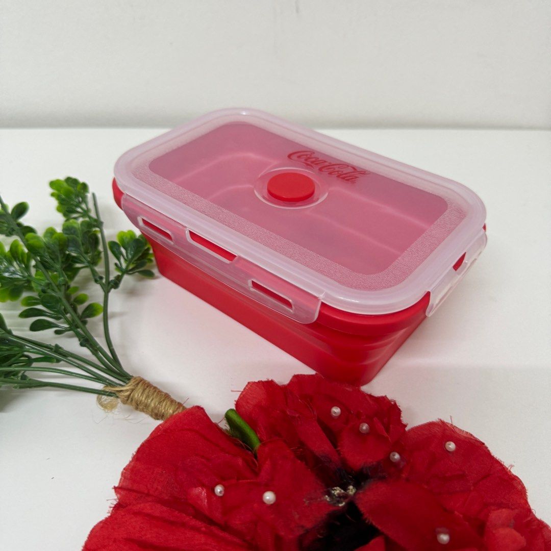 Coca Cola Lunch Box Collapsible Containers Silicone Collapsible Food ...