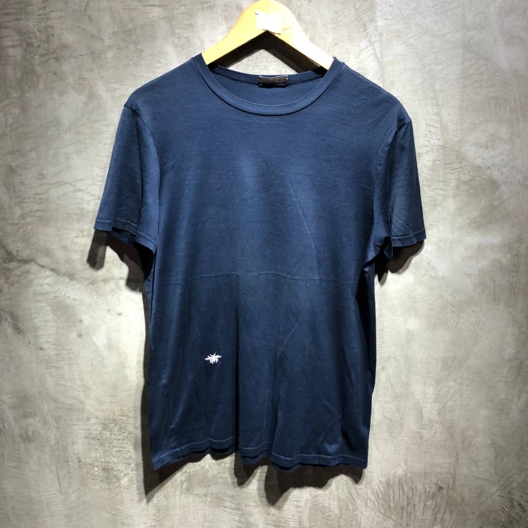 Dior Bee Logo embroidered tee, Luxury, Apparel on Carousell