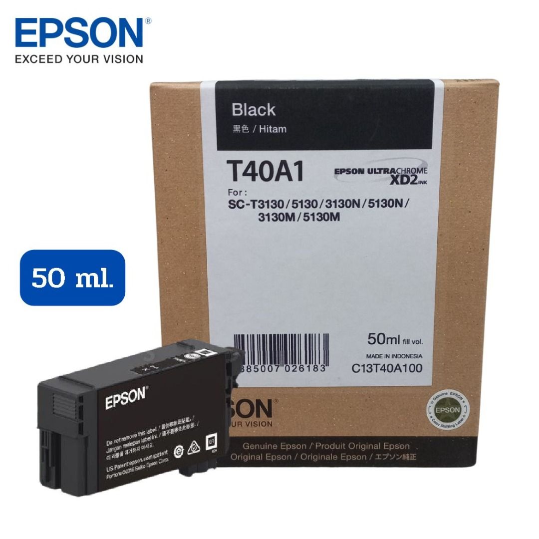 Epson T40A 50ml Black ink Cartridge - SC-T5130-C13T40A100, Computers ...