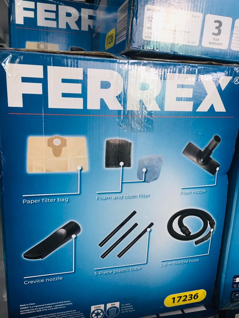 Ferrex 16L Wet And Dry Vacuum Cleaner 1200w, TV & Home Appliances ...