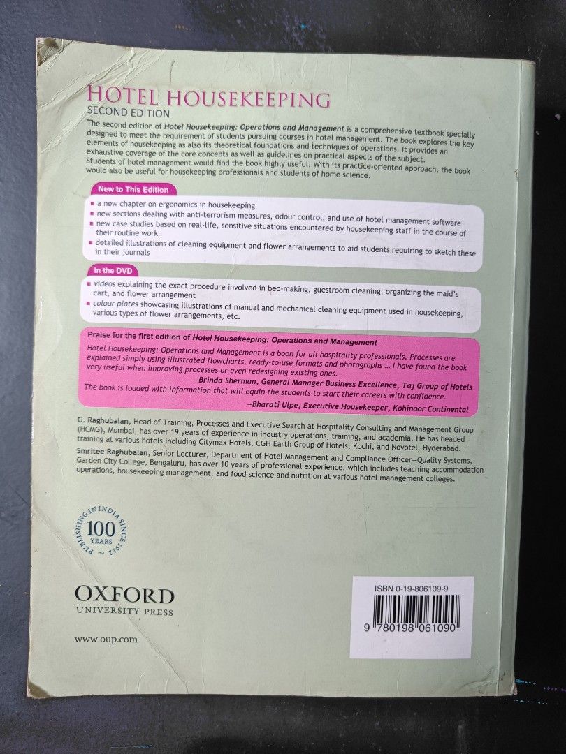 Hotel Housekeeping Operation And Management 2nd Edition, Hobbies & Toys ...