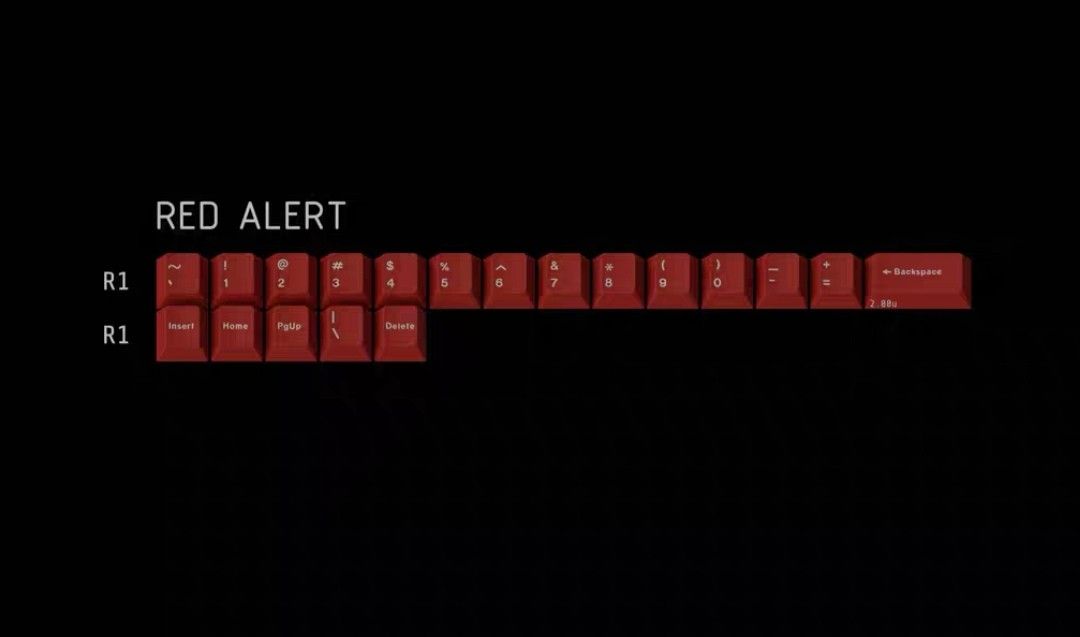 Keykobo Red Alert Accent keycap for GMK EPBT MT3 CRP JTK, Computers ...