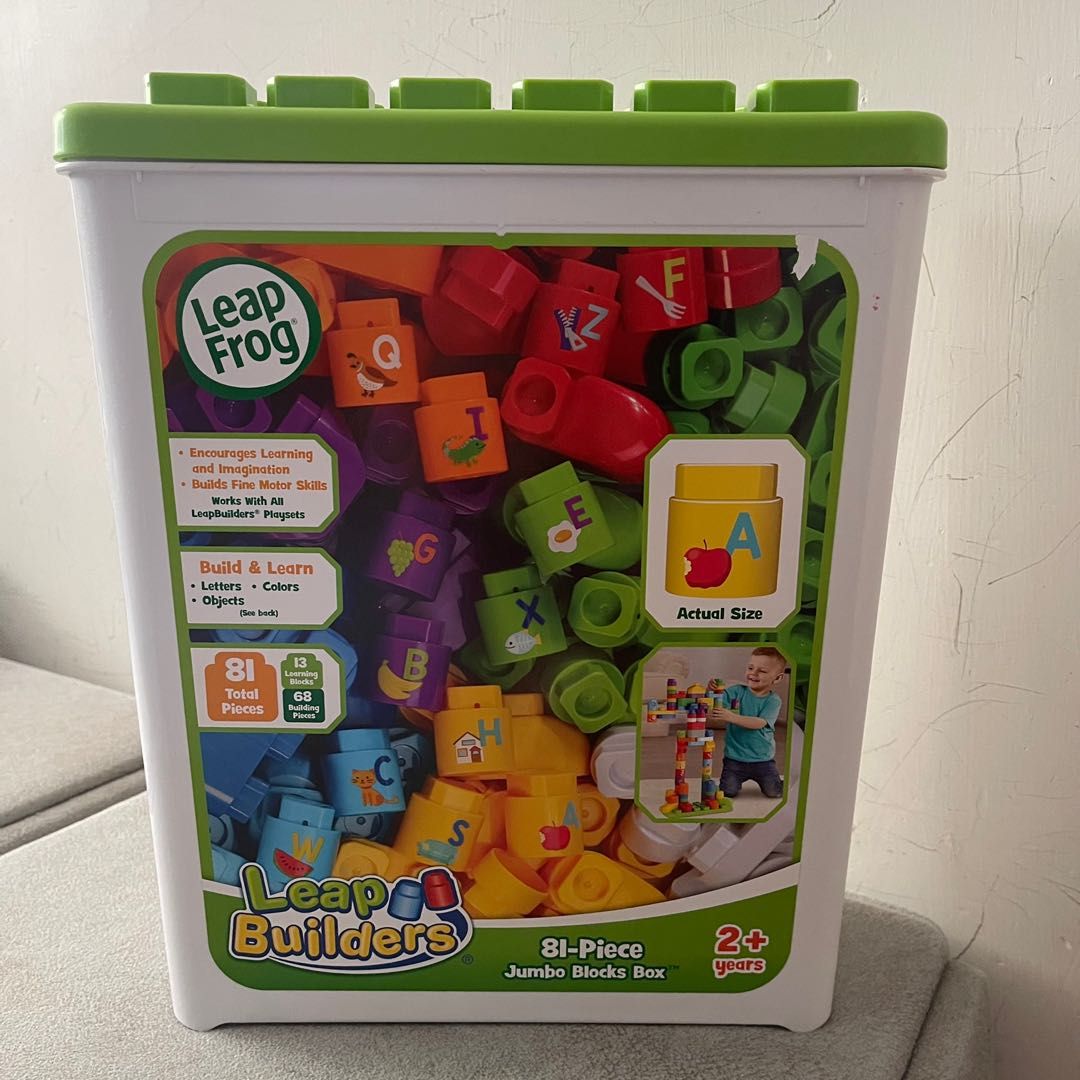 LeapFrog LeapBuilders 81-Piece Jumbo Blocks Box, 兒童＆孕婦用品, 嬰兒玩具 - Carousell