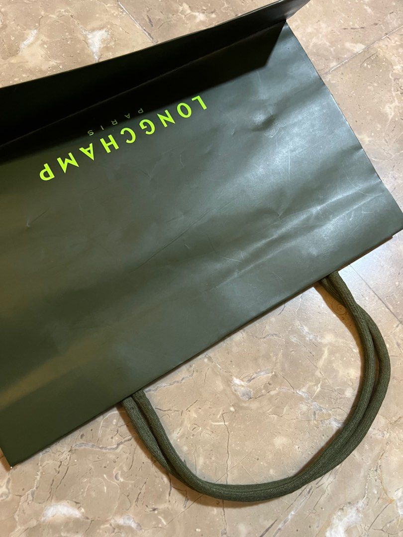 Longchamp paper bag, Luxury, Accessories on Carousell