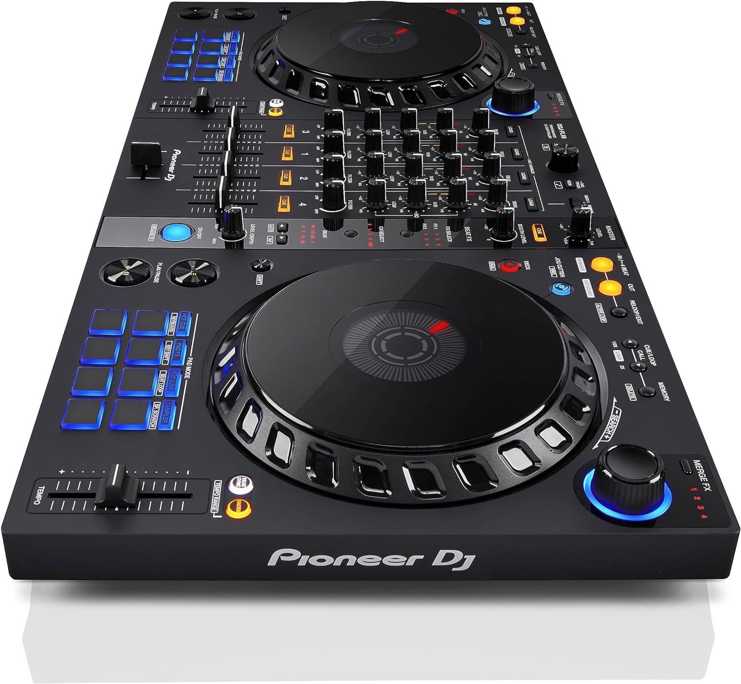 Pioneer DJ DDJ-FLX6 4-deck Rekordbox and Serato DJ Controller (Black) (Controller), Audio, Other ...