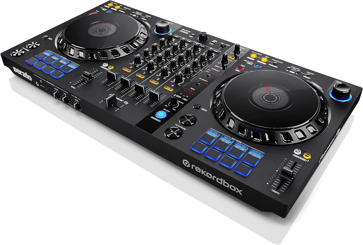 Pioneer DJ DDJ-FLX6 4-deck Rekordbox and Serato DJ Controller (Black) (Controller), Audio, Other ...