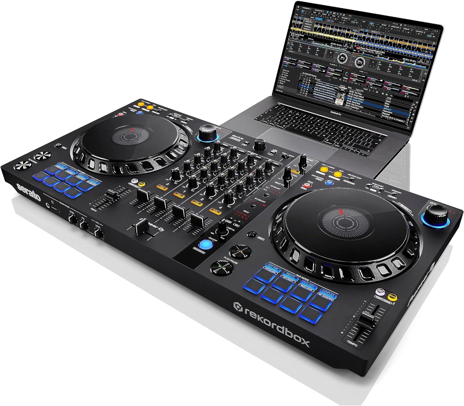 Pioneer DJ DDJ-FLX6 4-deck Rekordbox and Serato DJ Controller (Black) (Controller), Audio, Other ...