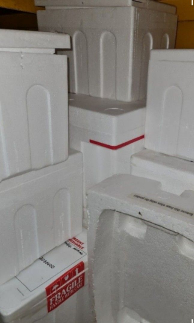 Polystyrene foam box ice box icebox cooling box cold box storage used cooler box polystyrene ...
