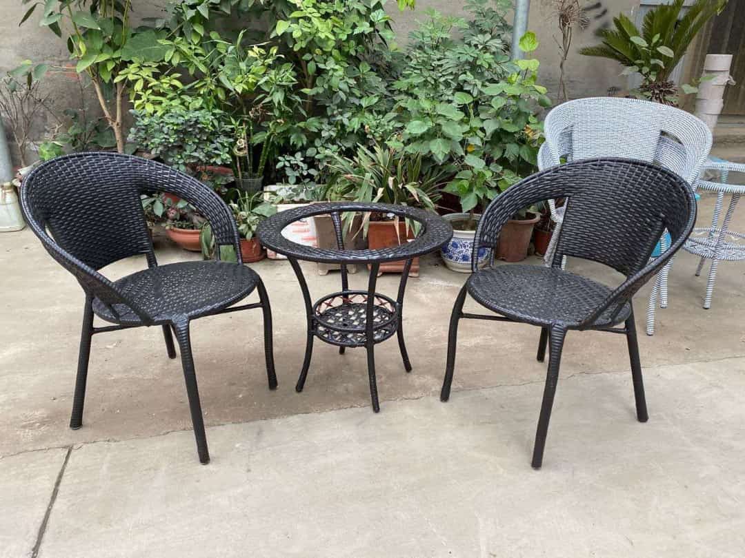 Set Meja Kopi Santai / Balkony Coffee Table, Furniture & Home Living ...