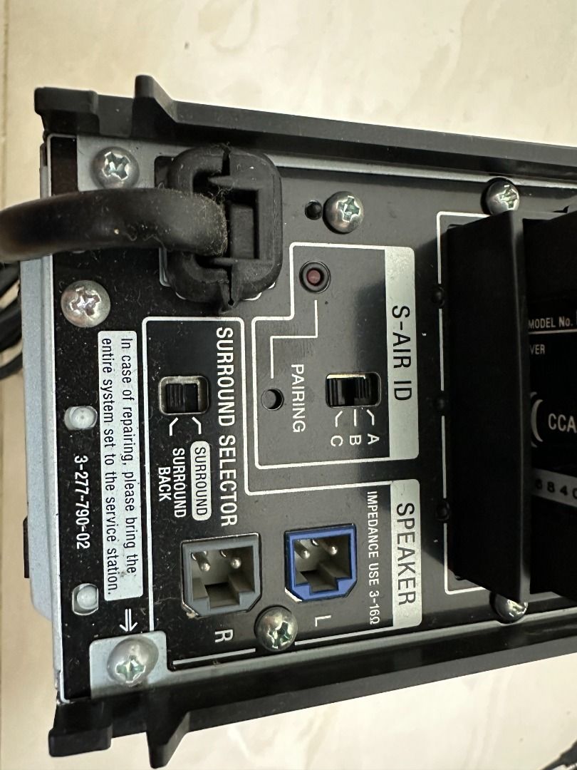 SONY S-AIR /TA-SA100WR 後環繞無線接收器 ~想要無線環繞必備, 耳機及錄音音訊設備, 音樂播放裝置 MP3及CD 播放器 ...