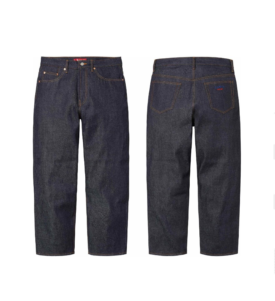 SUPREME RIGID BAGGY / SLIM SELVEDGE JEAN, Men's Fashion, Bottoms, Jeans ...